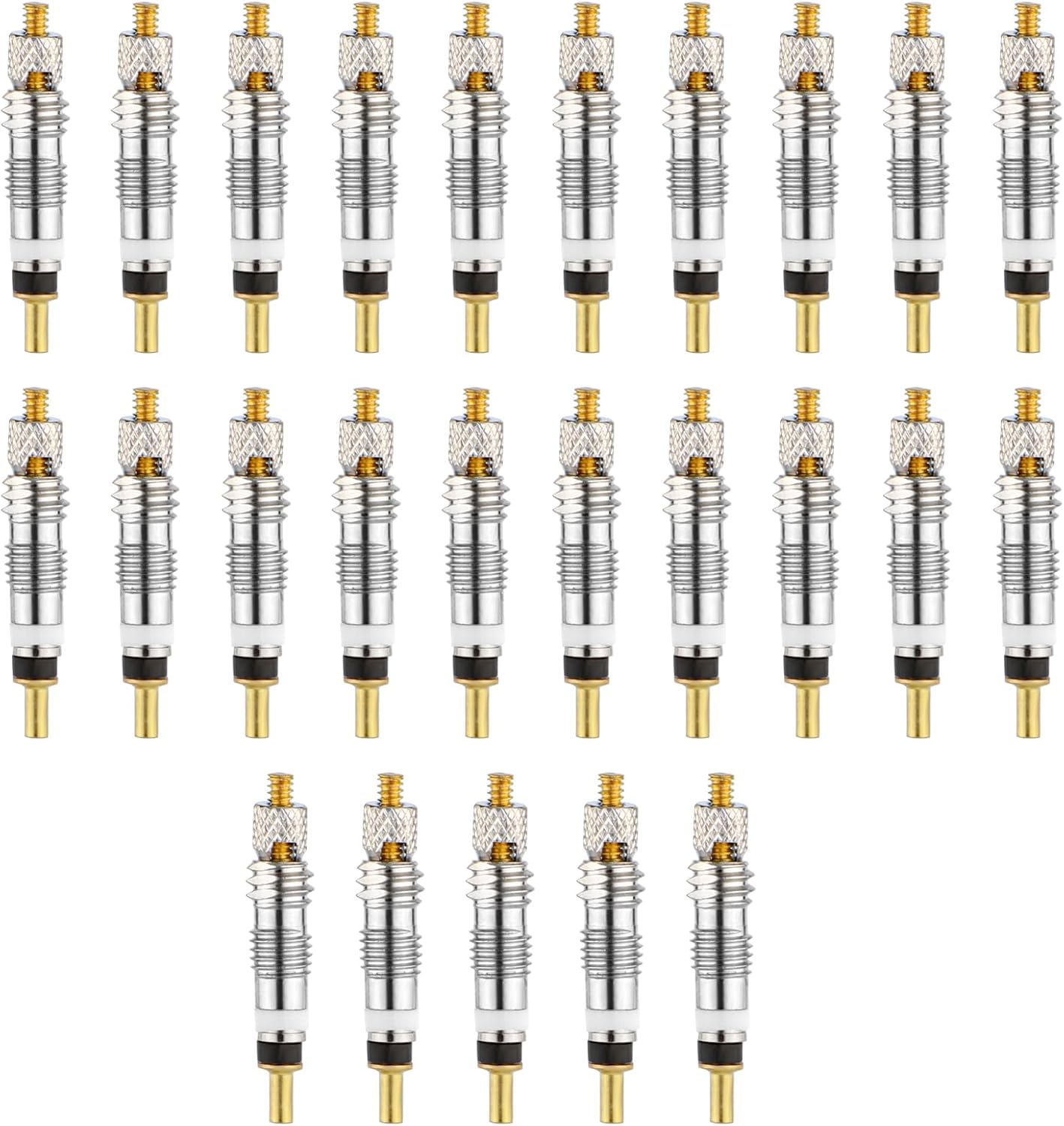 25pcs Valve Core for Presta, Tubeless Tire Core Bike Replacement Copper ...