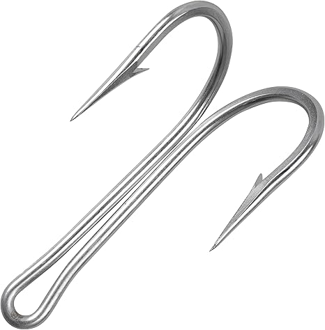 Amazon.com : Double Fishing Hooks,8pcs Stainless Steel Fishing Double ...