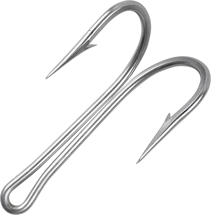 Amazon.com : Double Fishing Hooks,8pcs Stainless Steel Fishing Double ...
