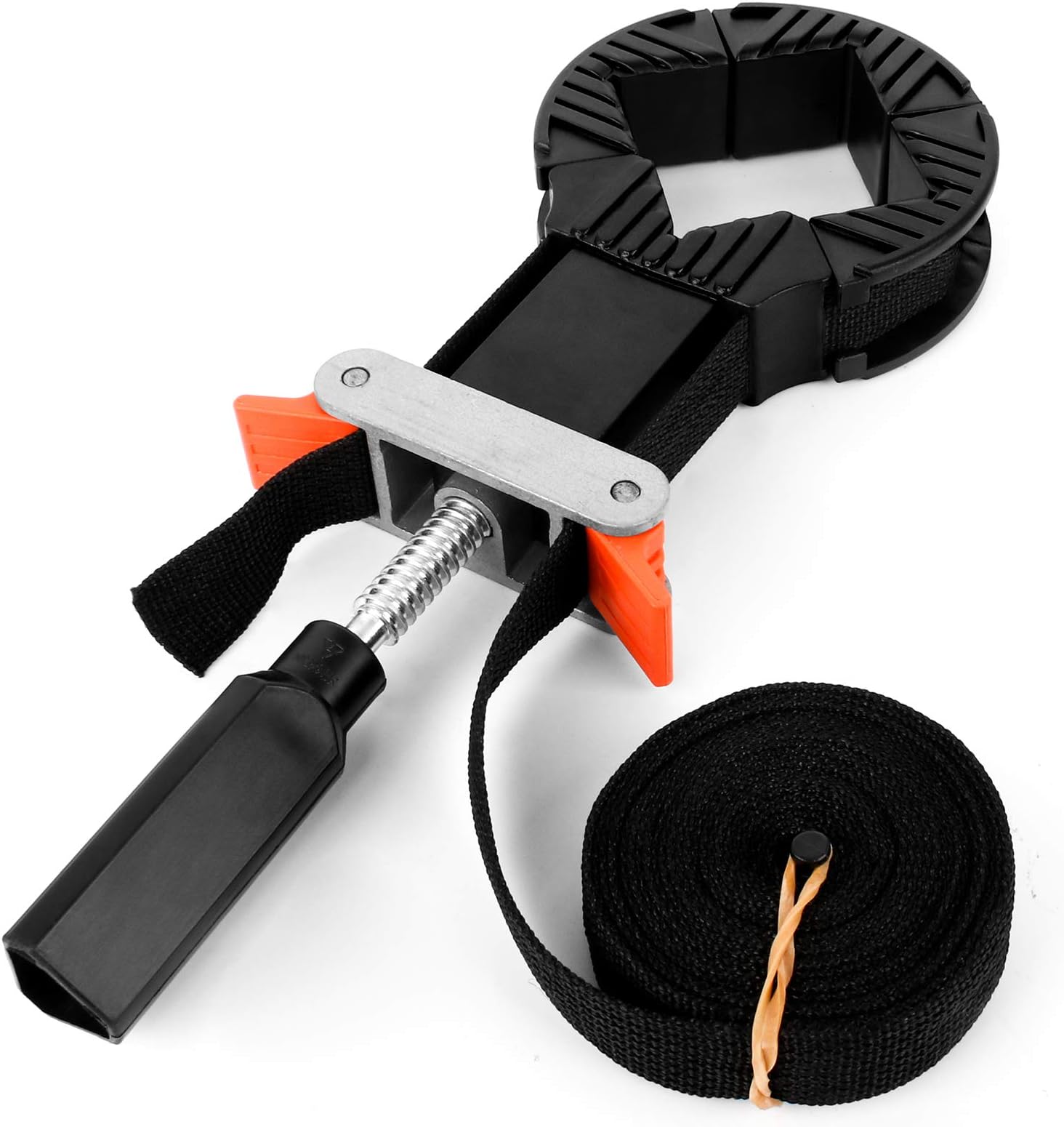 Bessey VAS-23+2K Variable Angle Strap Clamp with 4 Clips, Black with ...