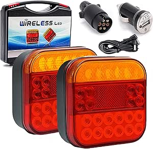 Amazon.com: AQWEI IP67 Waterproof Wireless Trailer Lights –Car led ...
