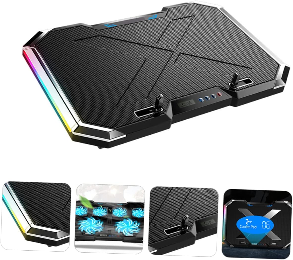 Generic Cooling Base Laptop Stand Laptop Cooler with LED Fan Cooling ...