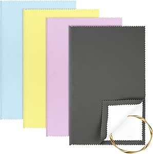 Amazon.com: 4PCS Silver Polishing Cloth, Large 10×12.5 Inch Soft ...