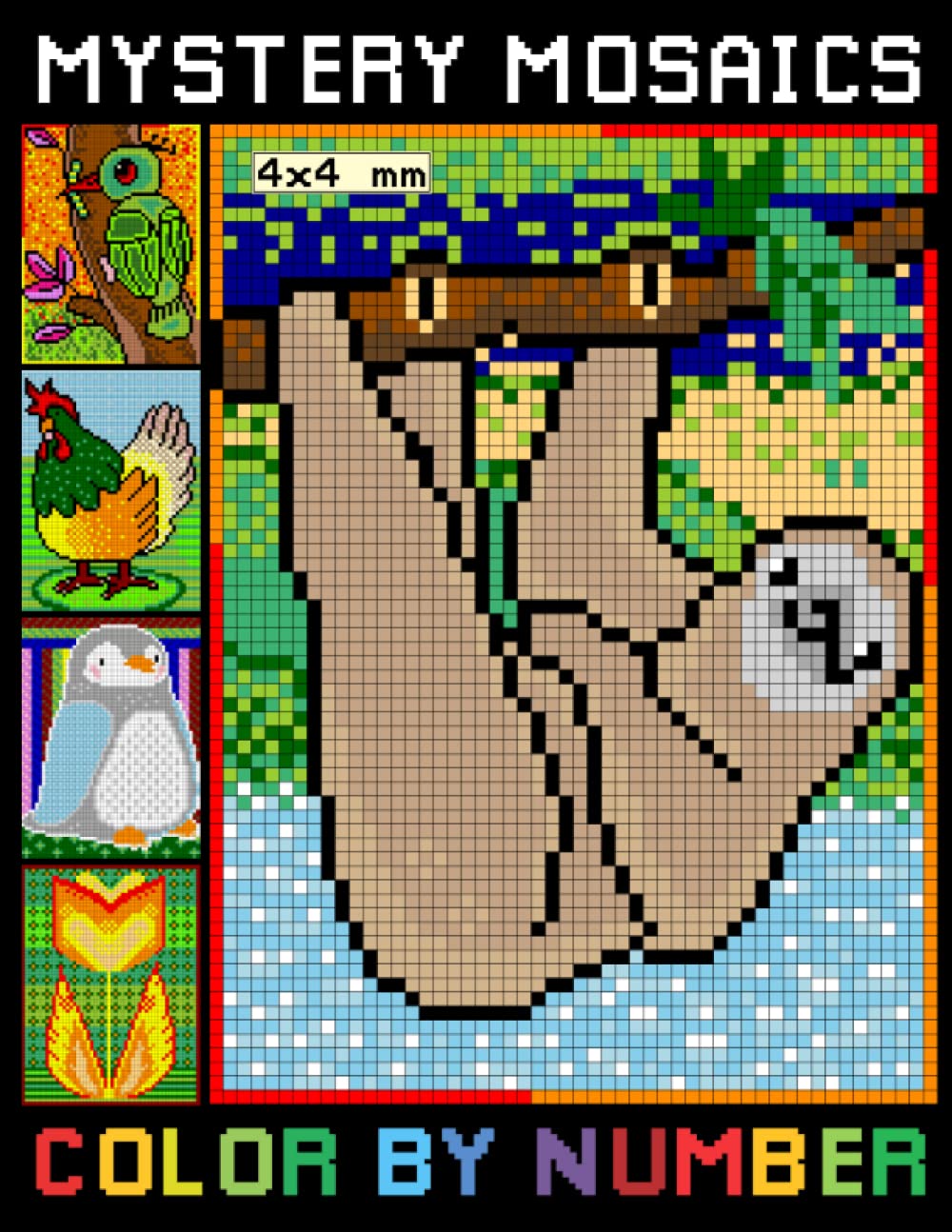 Amazon.com: Mystery Mosaics Color By Number: Easy Pixel Coloring Book ...