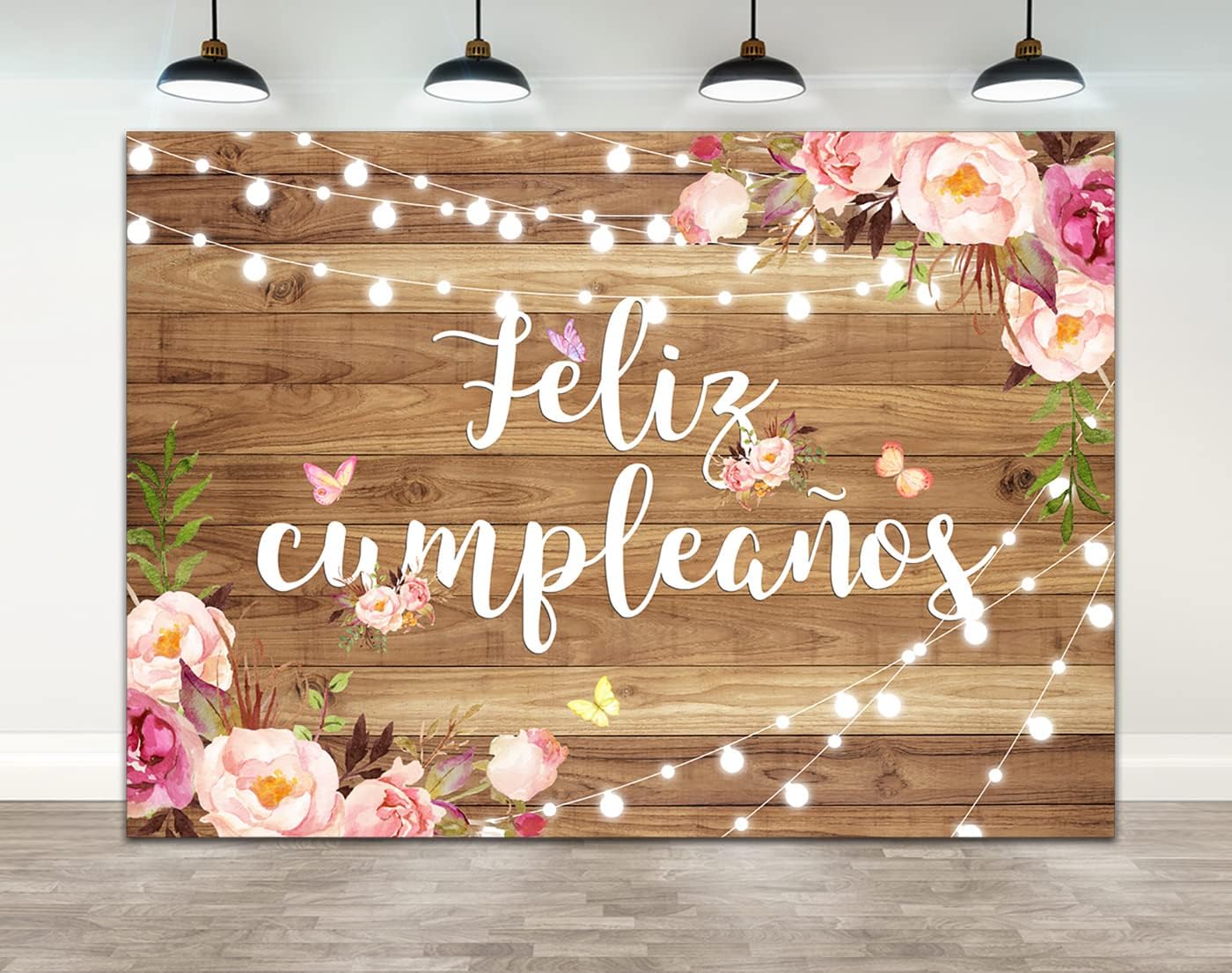 Amazon.com : MEHOFOND 7x5ft Feliz cumpleaños Backdrop Purple and White ...