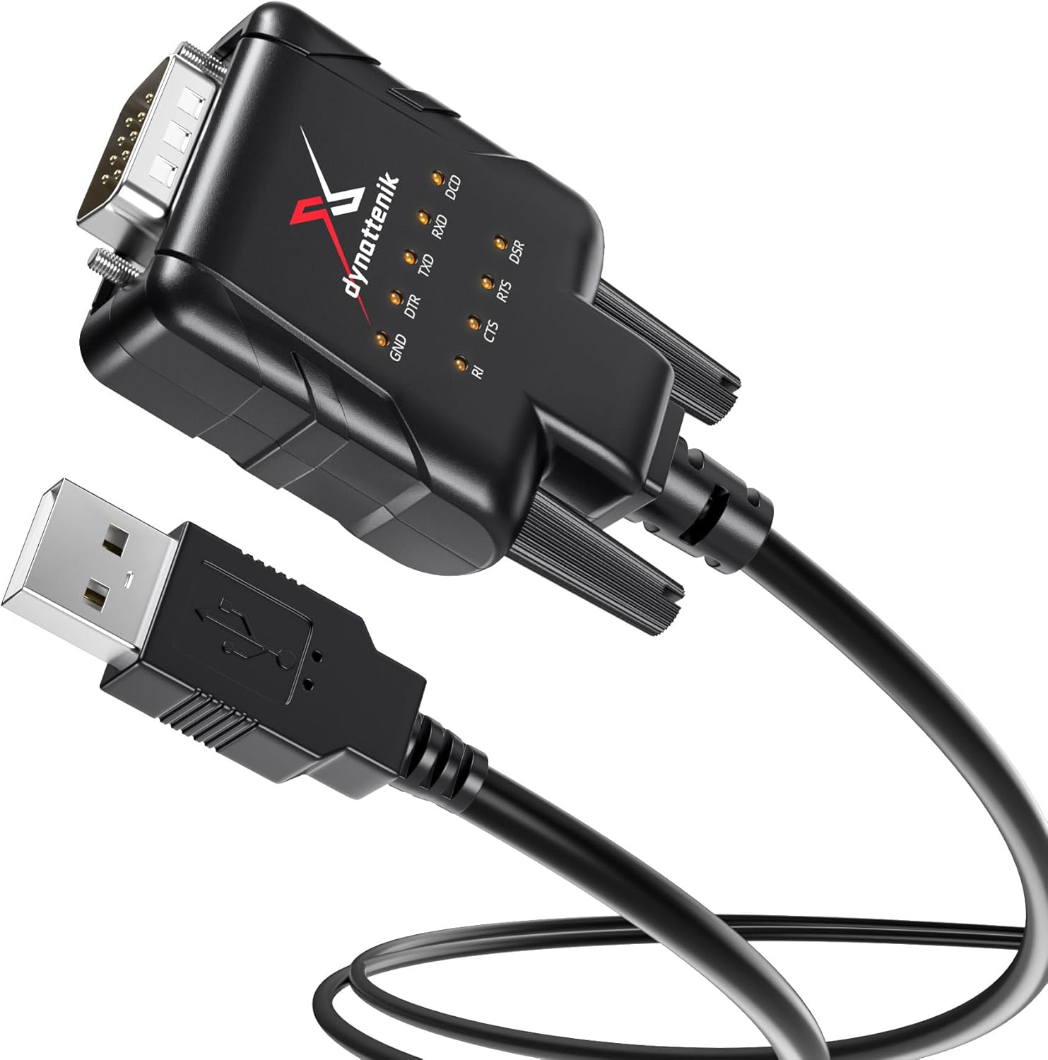 dynattenik FTDI USB to Serial/RS-2322 Adapter, 9-LED Status Indicators ...