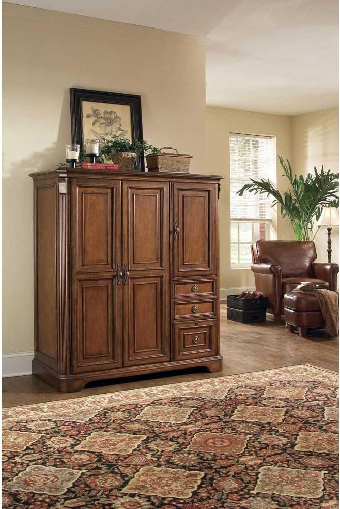 Amazon.com: Hooker Furniture Brookhaven Computer Cabinet in Clear ...