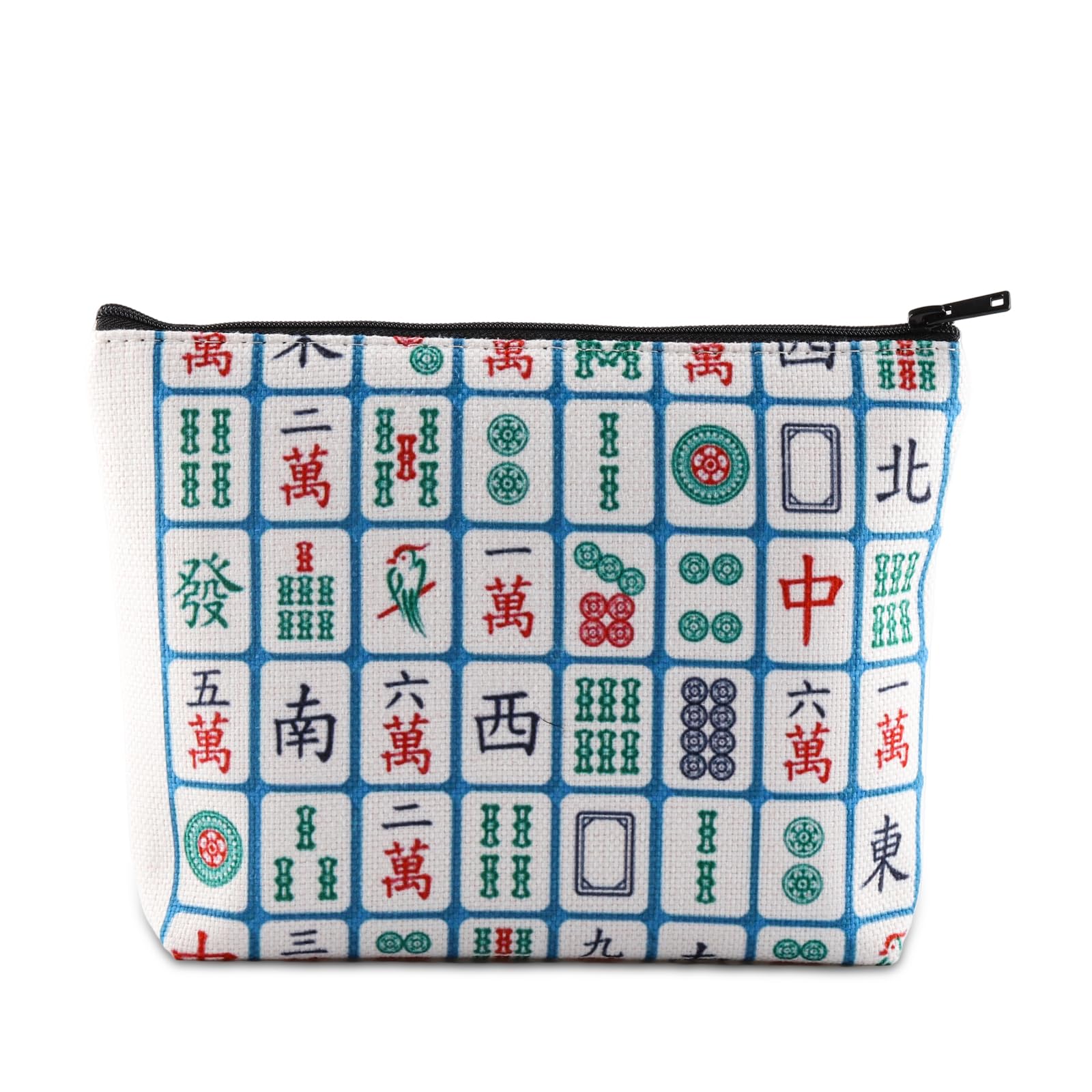Amazon.com: PXTIDY Lucky Mahjong Tiles Makeup Bag Mahjong Board Game ...