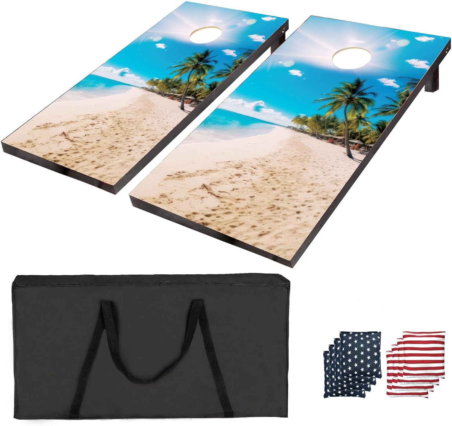 Cornhole Set,Corn Hole Boards Set,Regulation Size Cornhole Game Set ...