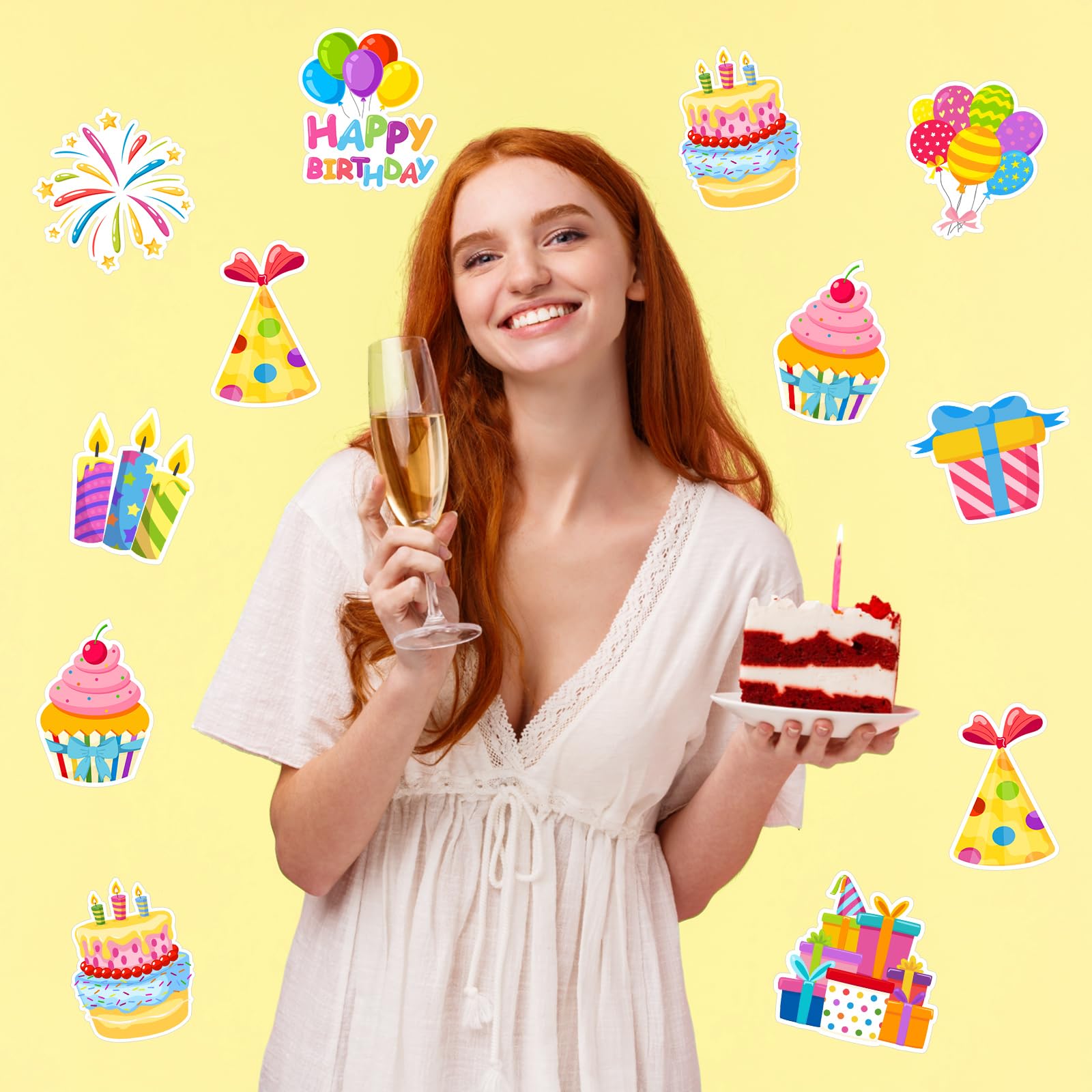 Snapklik.com : 45 Pcs Birthday Party Cutouts Happy Birthday Paper Cuts ...