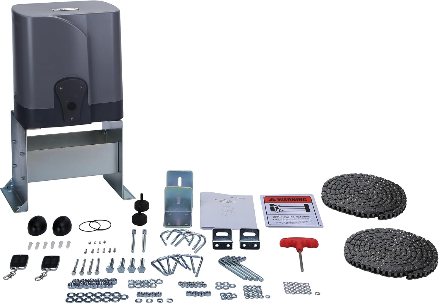 GATEXPERT Automatic Sliding Gate Opener Complete kit with Remotes AC ...