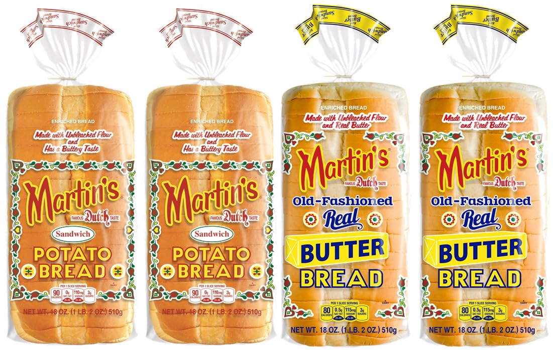 Amazon.com: Martin's Famous Pastry Potato Bread Variety Pack- 18 oz ...