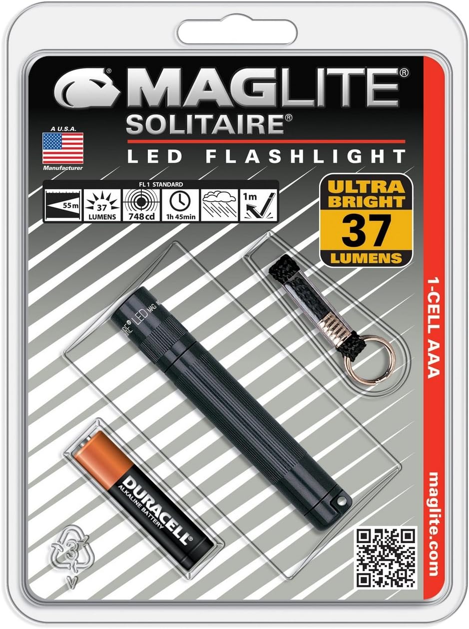 Amazon.com: Maglite Solitaire LED 1AAA Black SJ3A016 : Tools & Home ...