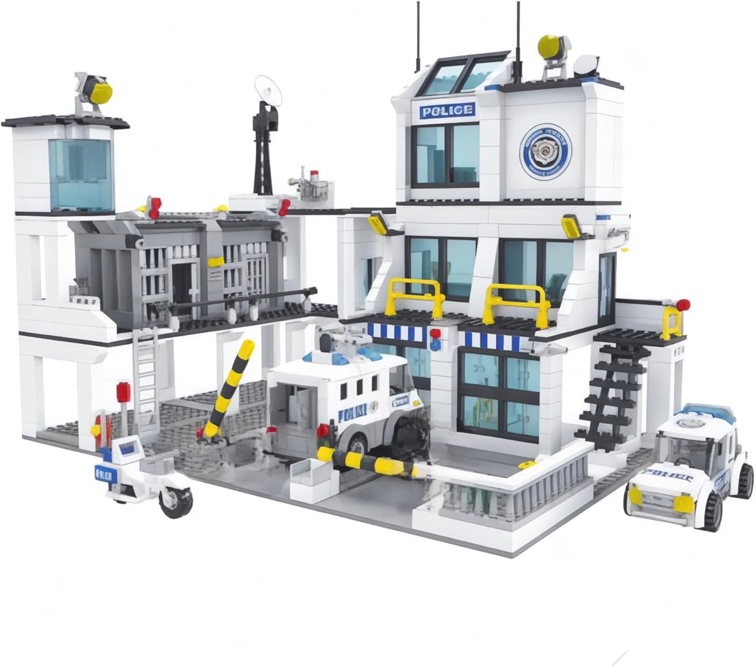 Amazon.com: General Jim's Police Station and Jail Building Blocks Set ...
