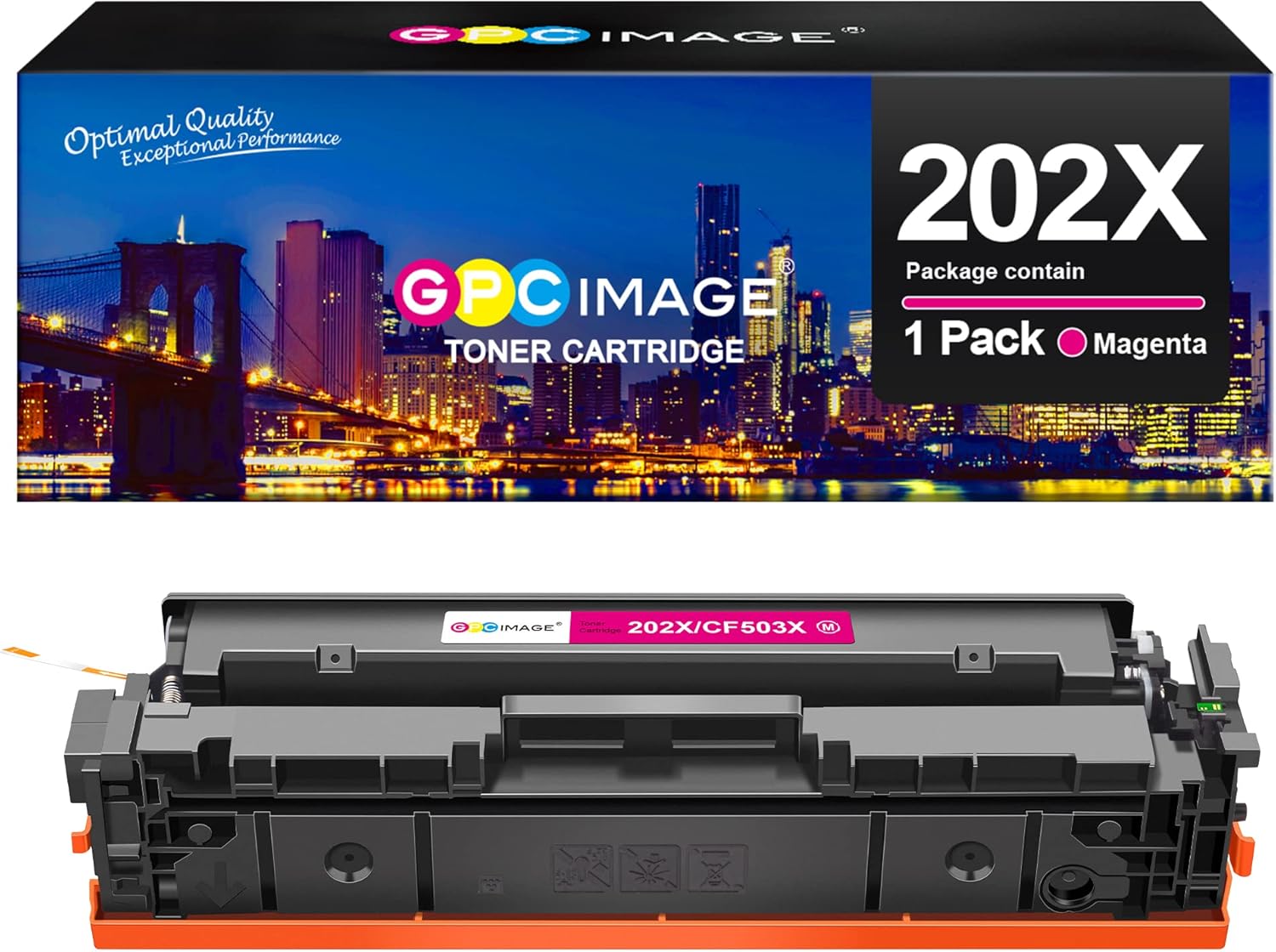 Amazon.com: GPC Image Compatible 202X 1 Magenta Toner Cartridge ...