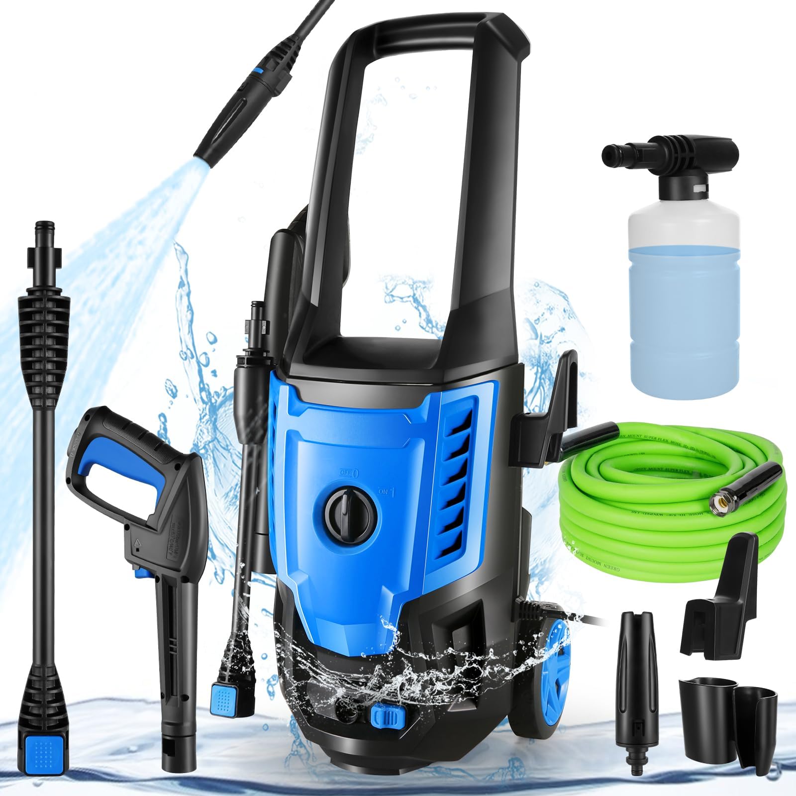 Amazon.com : Pressure Washer,Suyncll Electric Power Washer 2.5GPM High ...