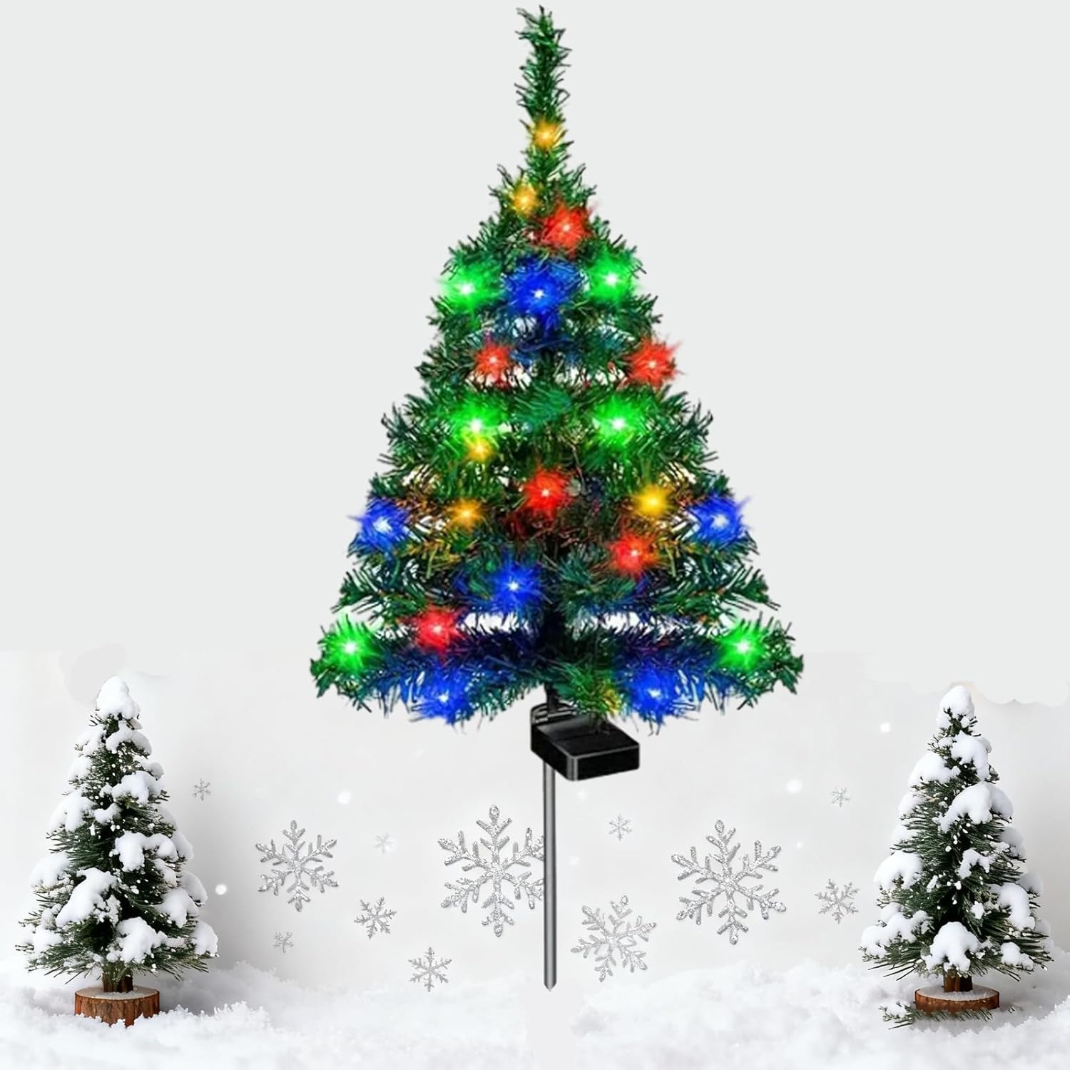 Amazon.com: Solar Christmas Tree Lights Holiday Decorations, Outdoor ...