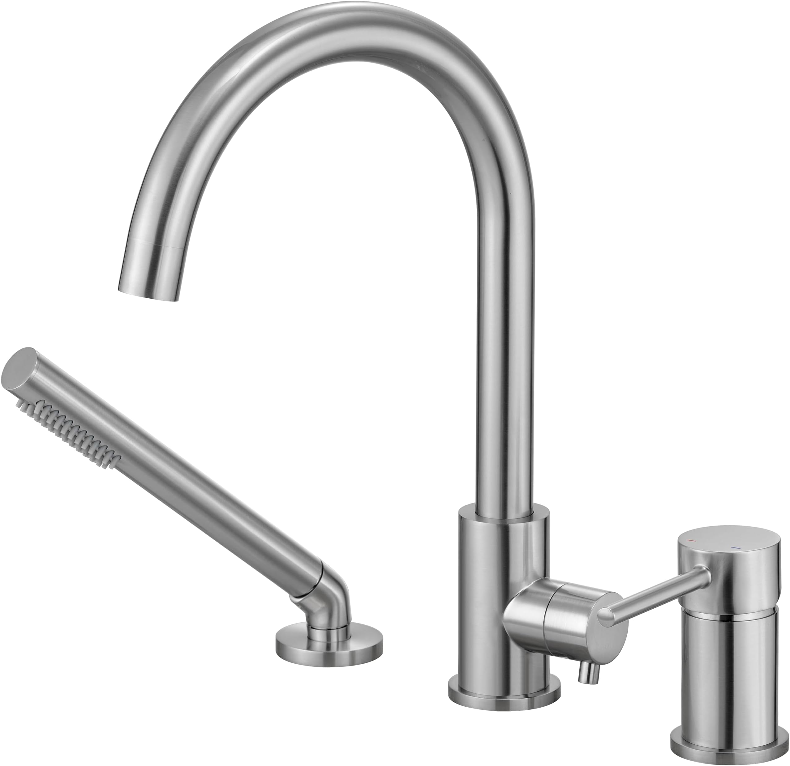 Deck Mount Tub Faucet With Sprayer