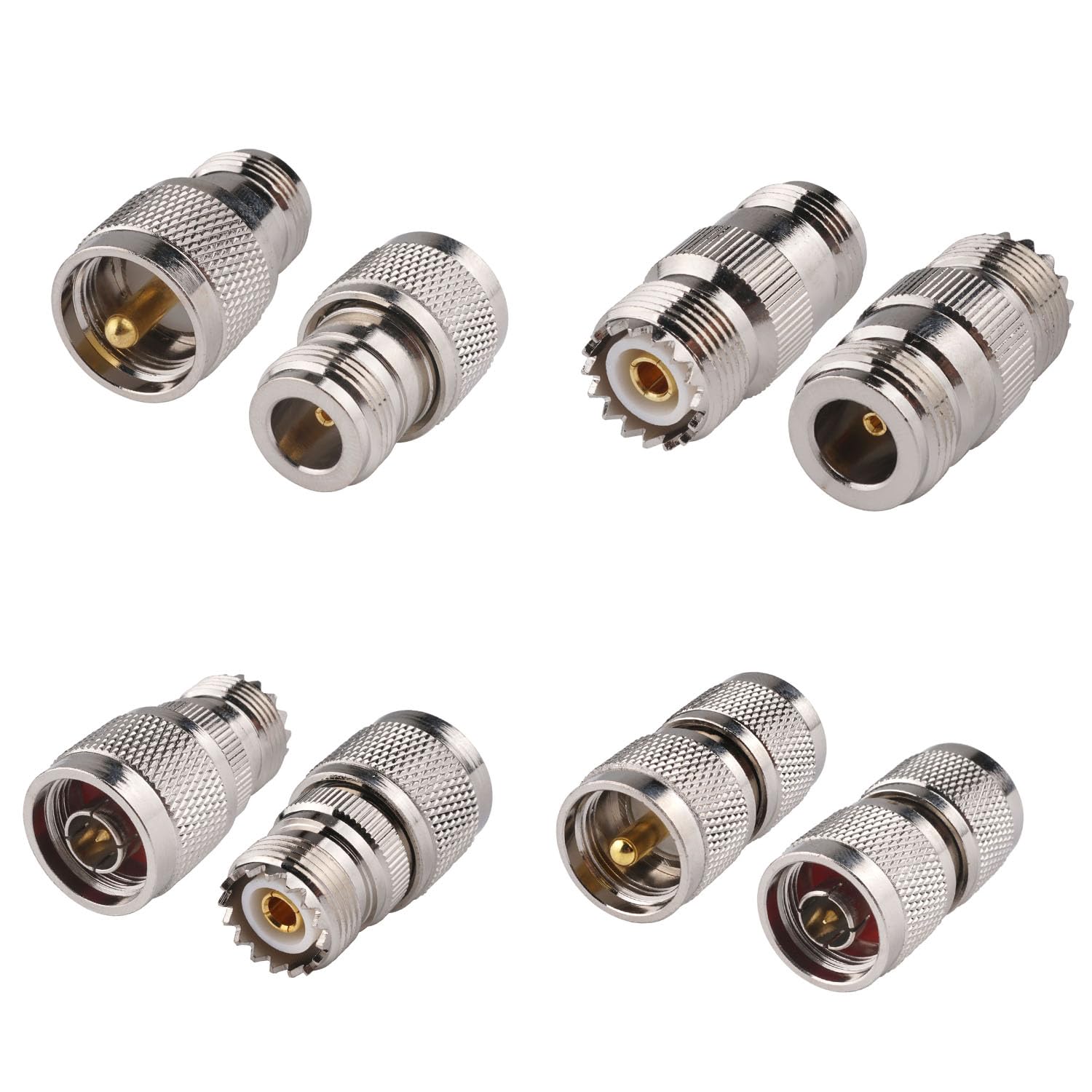 Amazon.com: xinangogo RF Coaxial Adapter Connector Kit N Male/Female to UHF PL-259 SO-239 M/F ...