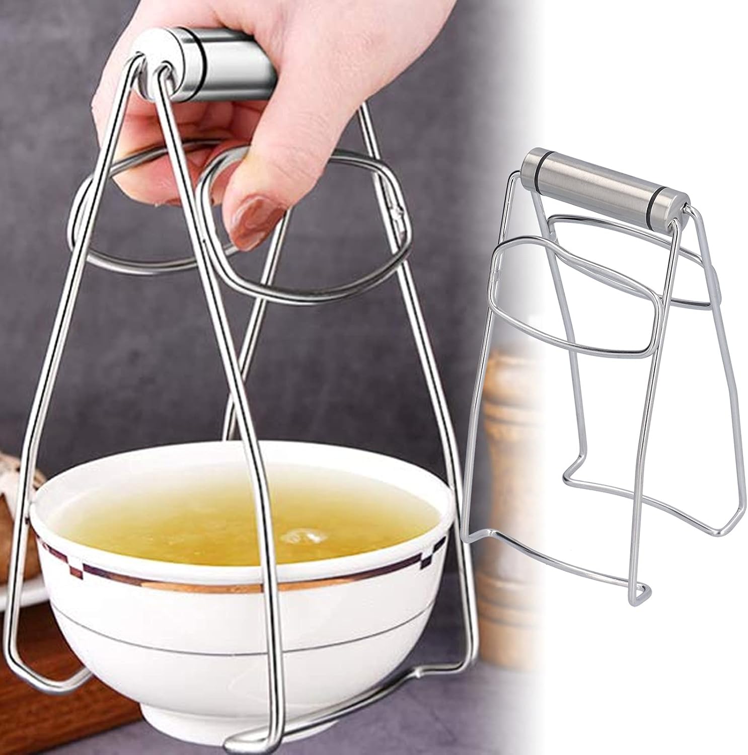 Kitchen Folding Hot Dish Plate Clip, Universal Stainless Steel Plate ...