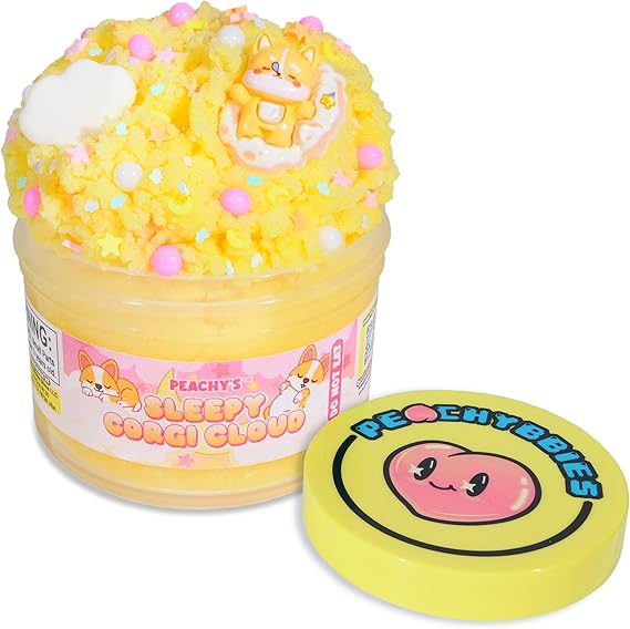 Amazon.com: Peachybbies Sleepy Corgi Cloud Slime, Made in USA Premium Scented Slime, 100% ...