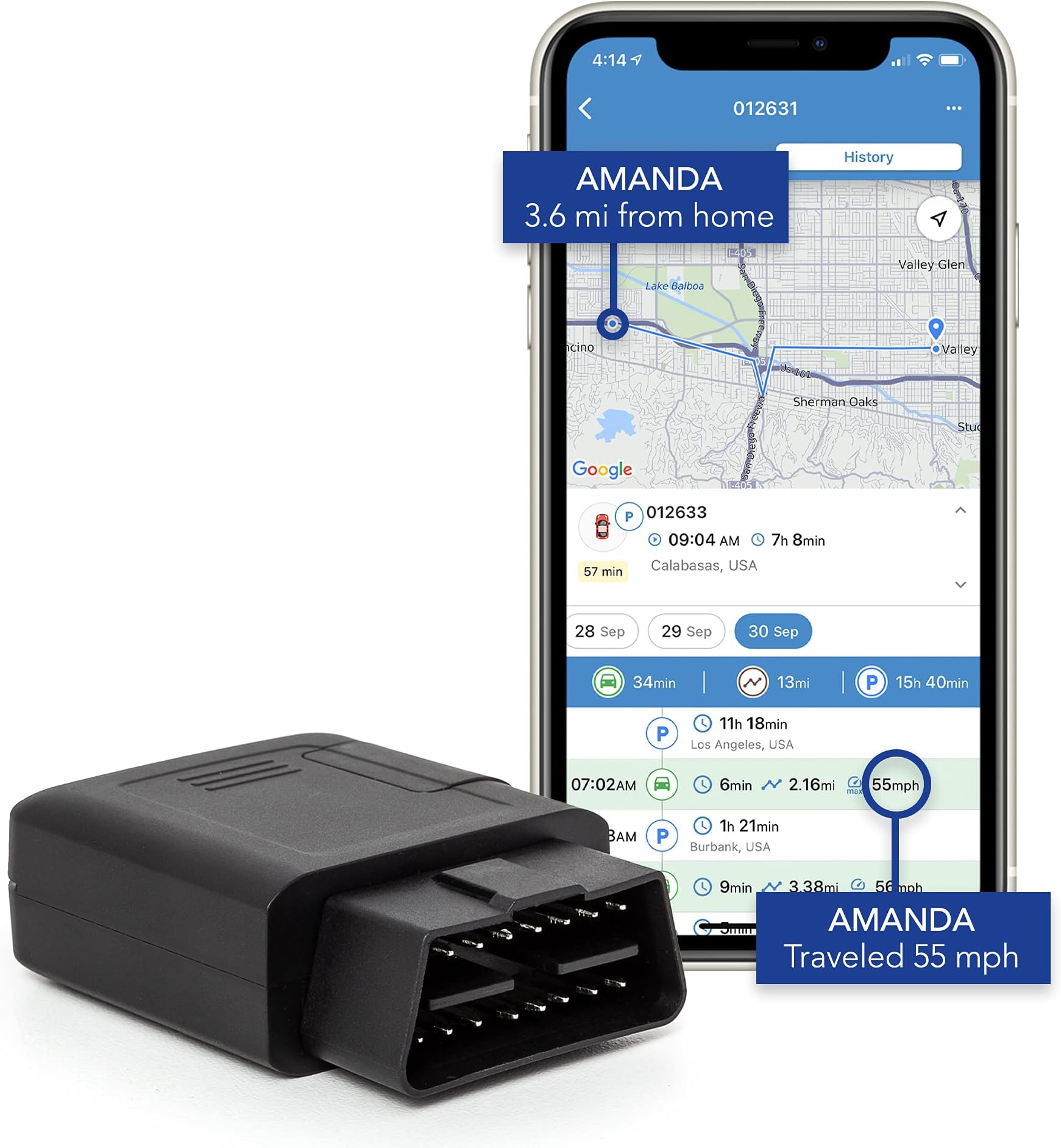 OBD-II GPS Trackers for Vehicles - Plug-in Real-Time Tracker for Fleet ...