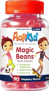 Amazon.com: ActiKid Magic Beans Multi-Vitamin Raspberry Flavour 90 ...