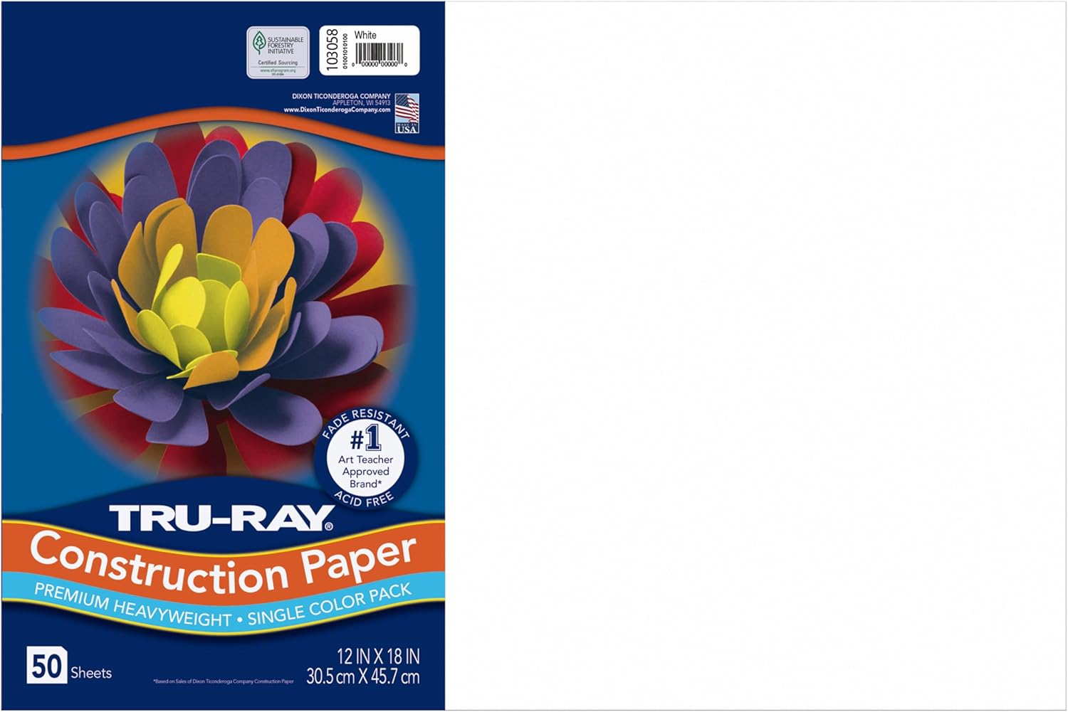 Tru-Ray Construction Paper, 12"X18", White, 50 Sheets : Amazon.ca: Home