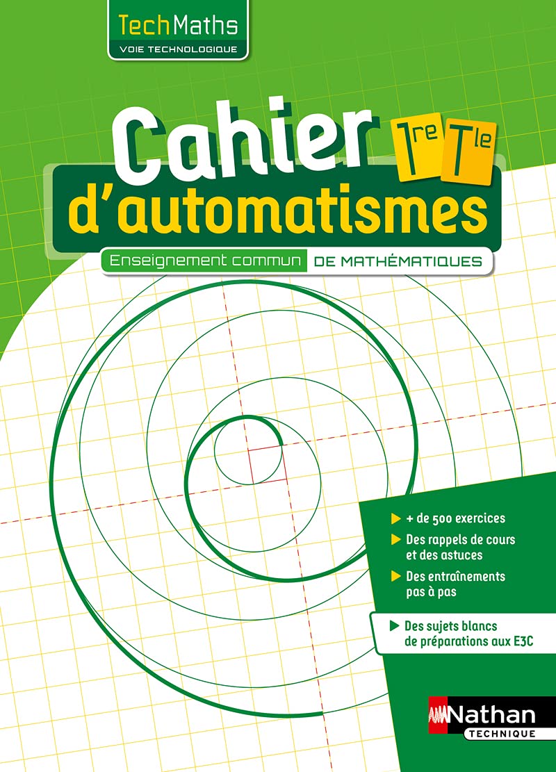 Amazon.fr - Cahier d'automatismes - 1re/Tle Voie Technologique ...
