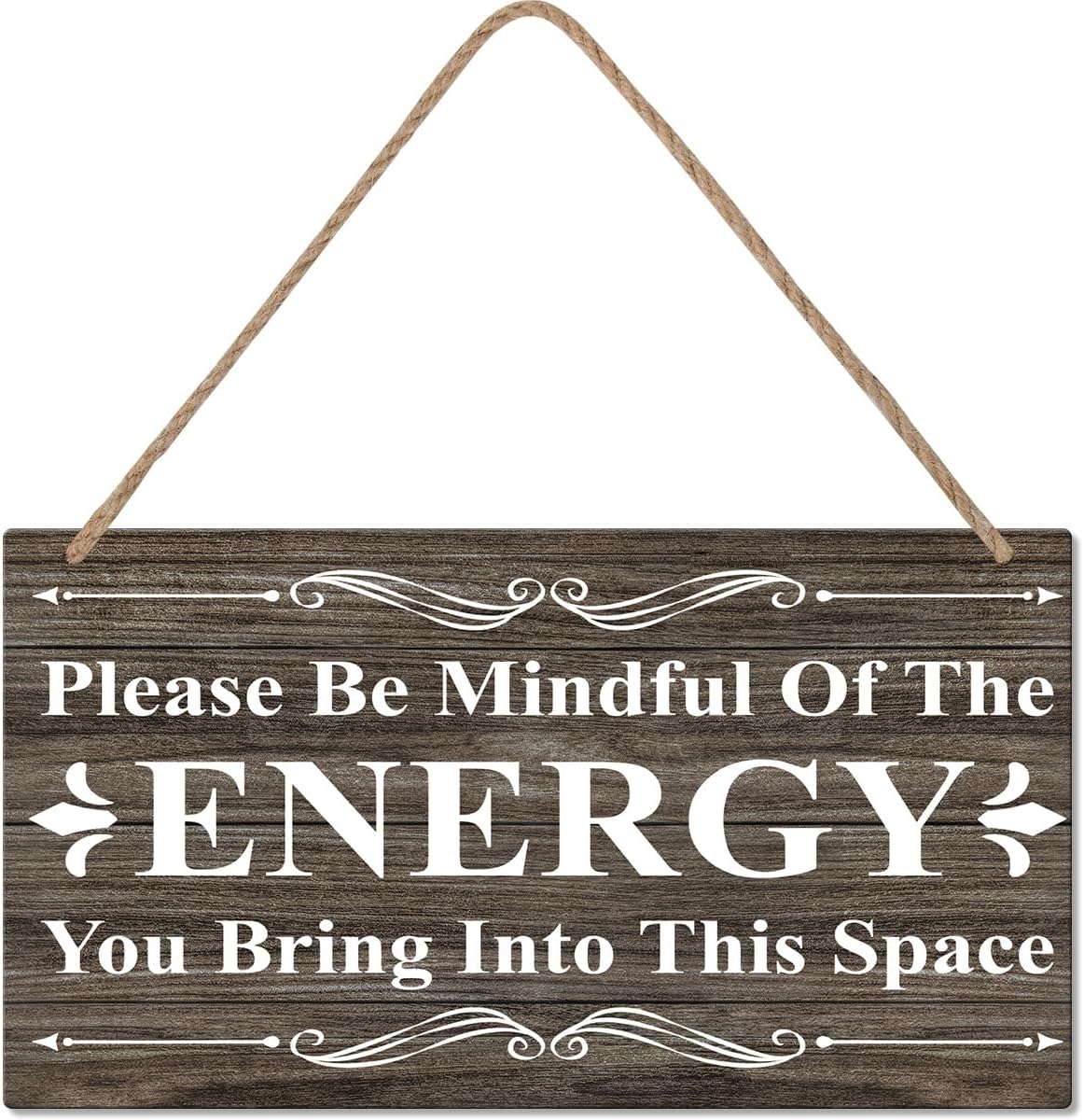 Amazon.com : Wood Sign Please Be Mindful of The Energy You Bring Into ...