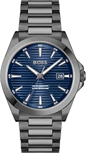 BOSS Three Hand Quartz Movement Watch for Men Strike Collection with ...