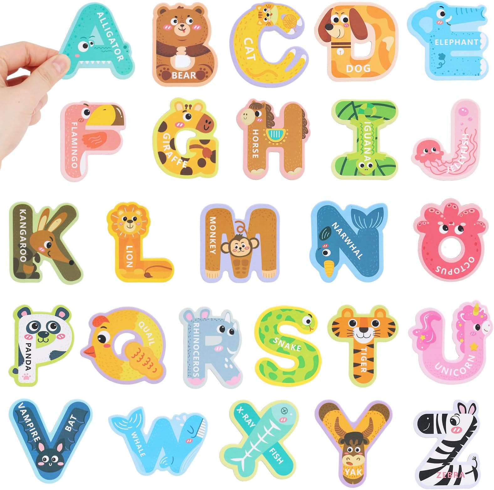 Amazon.com: Animal Fridge Magnets for Kids - 50 Pieces Farm Wild Jungle ...