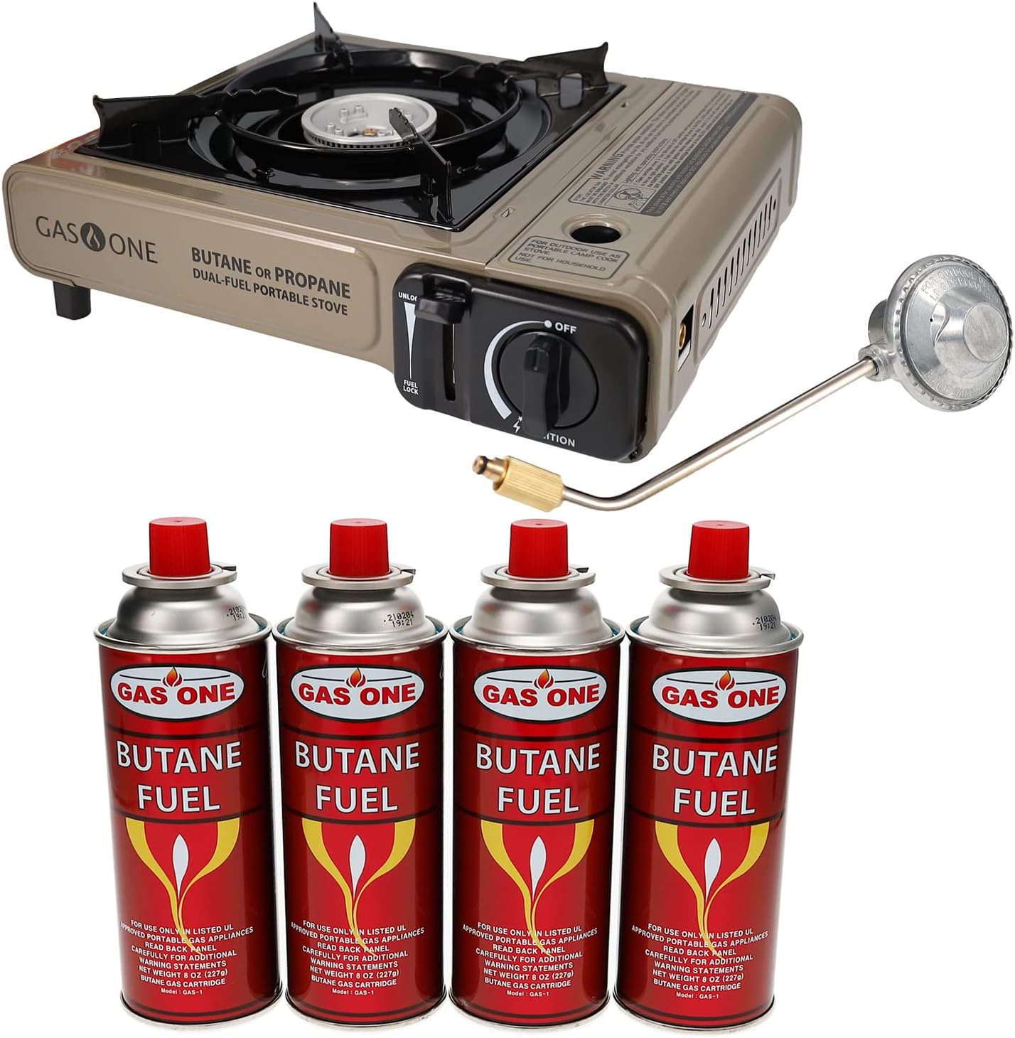 Amazon.com: Gas One Propane or Butane Stove GS-3400P Dual Fuel Portable Camping and Backpacking ...