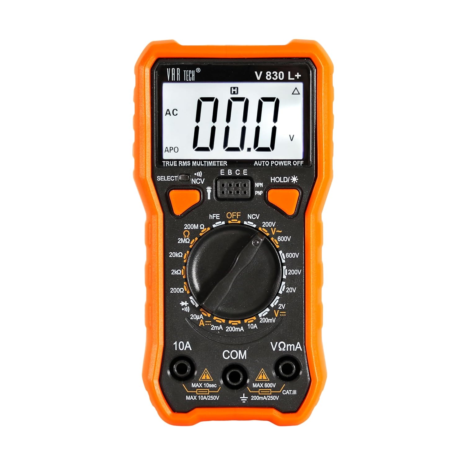VAR TECH Digital multimeter True RMS V 830 L+ 600 V AC DC 10 A DC ...