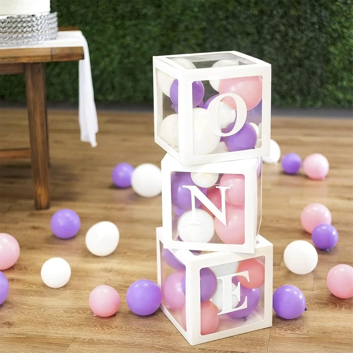 Amazon.com: First Birthday Balloon Boxes for Baby Girl or Boy - Baby ...
