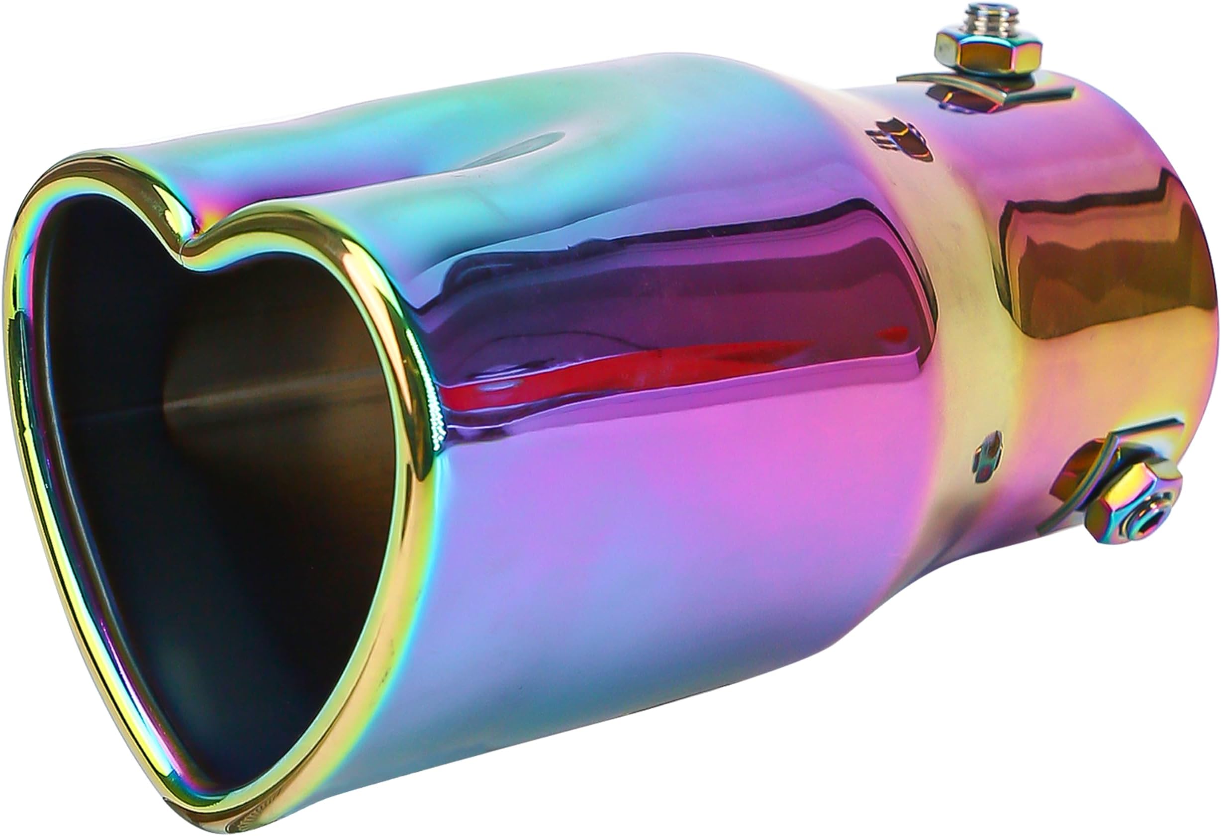 Amazon.com: 2.4 inch Inlet Heart Shaped Universal Car Exhaust Muffler ...