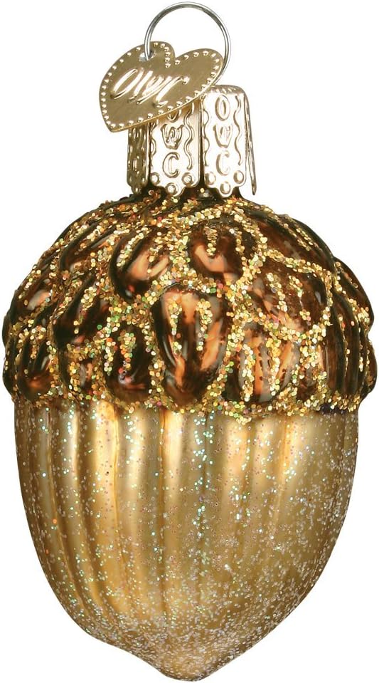 Amazon.com: Old World Christmas Acorn Glass Blown Ornament for ...