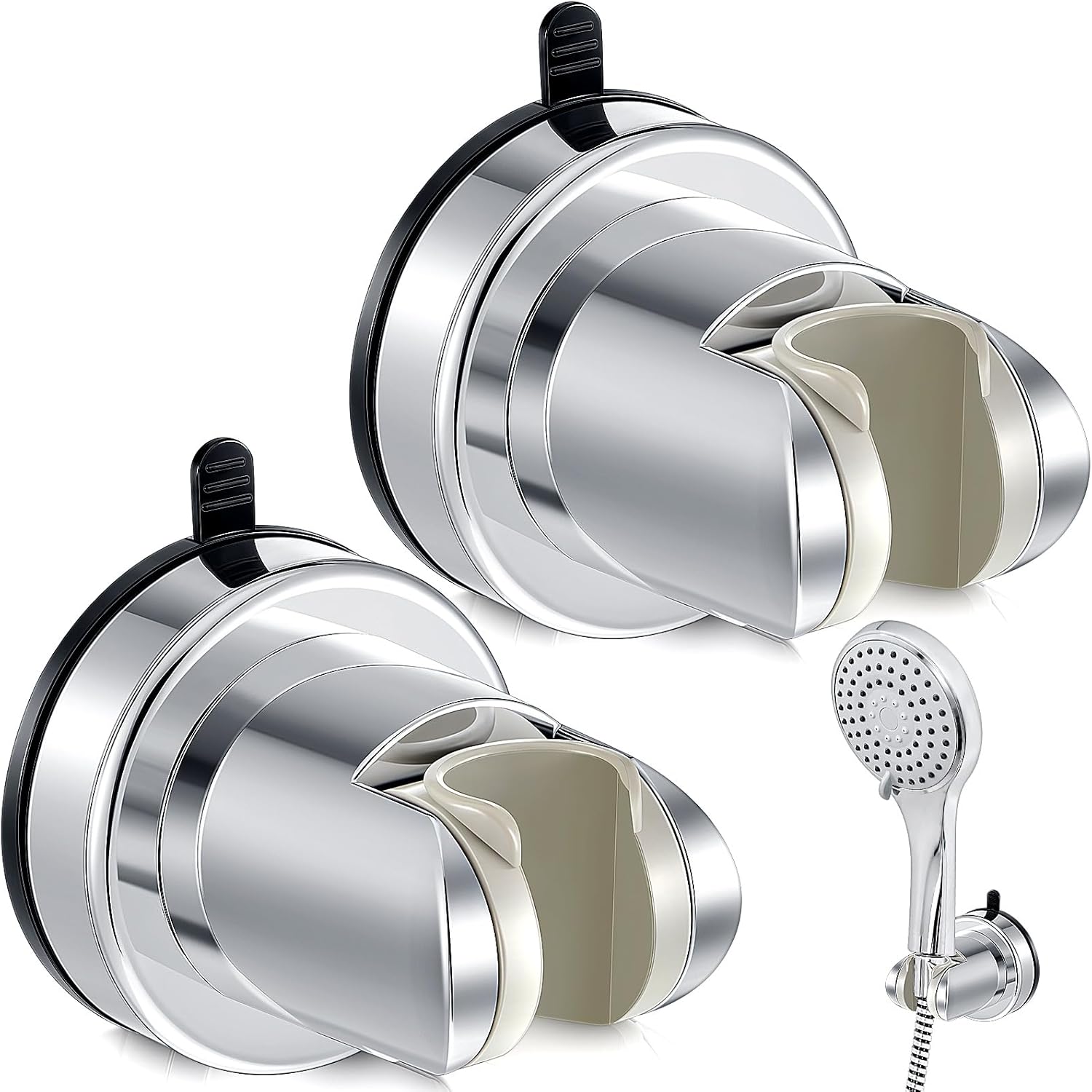 Memorywuu 2 Pcs Vacuum Suction Cup Shower Head Holder Height Adjustable ...