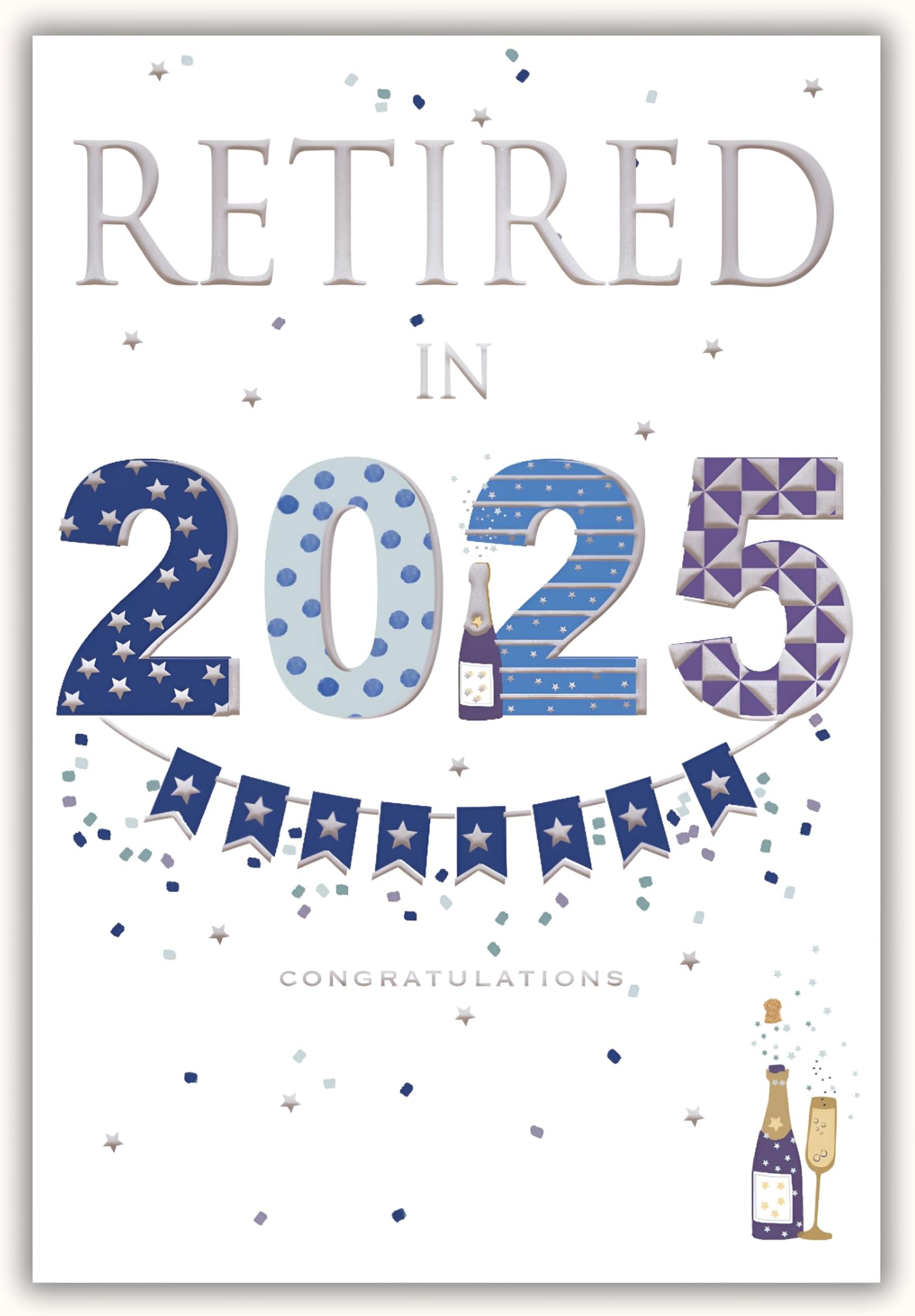 Personalised Happy Retirement Congratulations Card (Blue) : Amazon.co ...