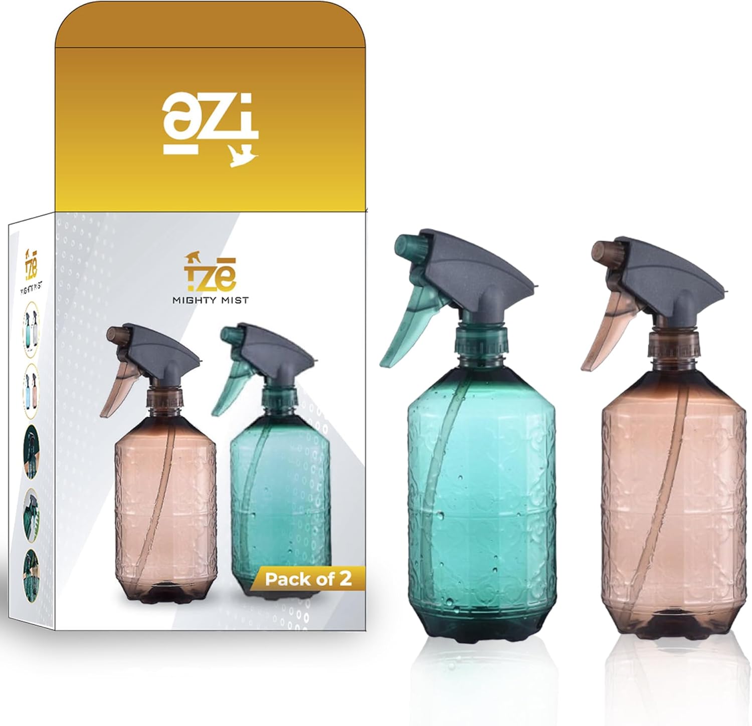 Amazon.com: FZE® Spray Bottles Pack of 2, 25 Oz/750ml Fine Mist Water ...