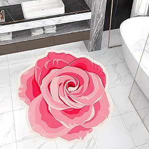 Amazon.com: Rose Area Rug, 3ft, Gradient Pink Minimalist Modern Vibrant ...