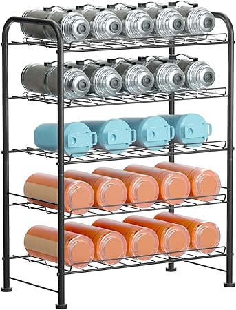 Amazon.com: OYEAL Water Bottle Storage Rack 5 Tier Bottled Water Holder ...