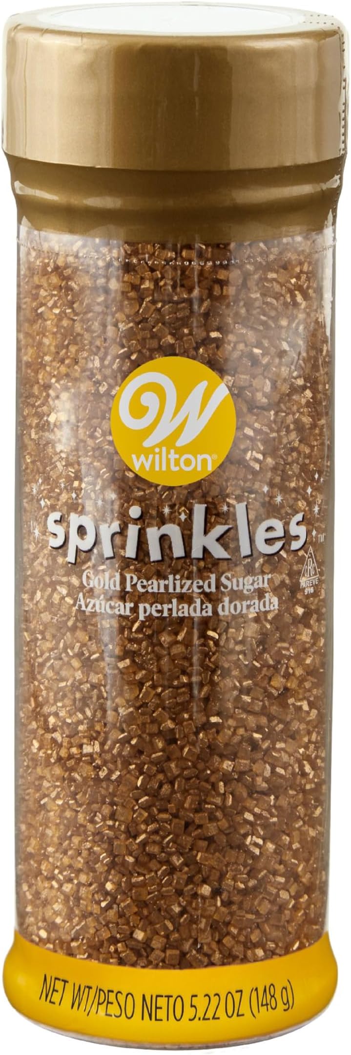 Amazon.com: Wilton Gold Pearlized Sugar Sprinkles, Gold Sprinkles for ...