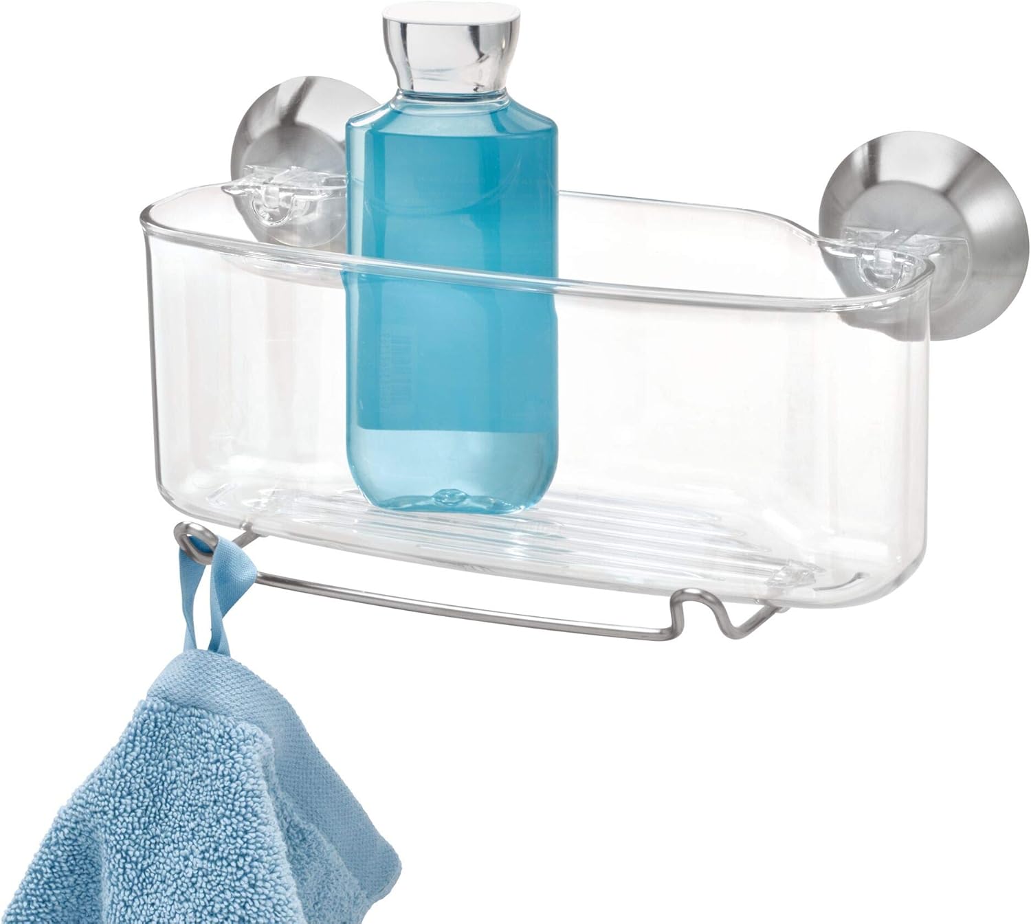 Amazon.com: InterDesign Forma Power Lock, Suction Bathroom Shower Caddy ...
