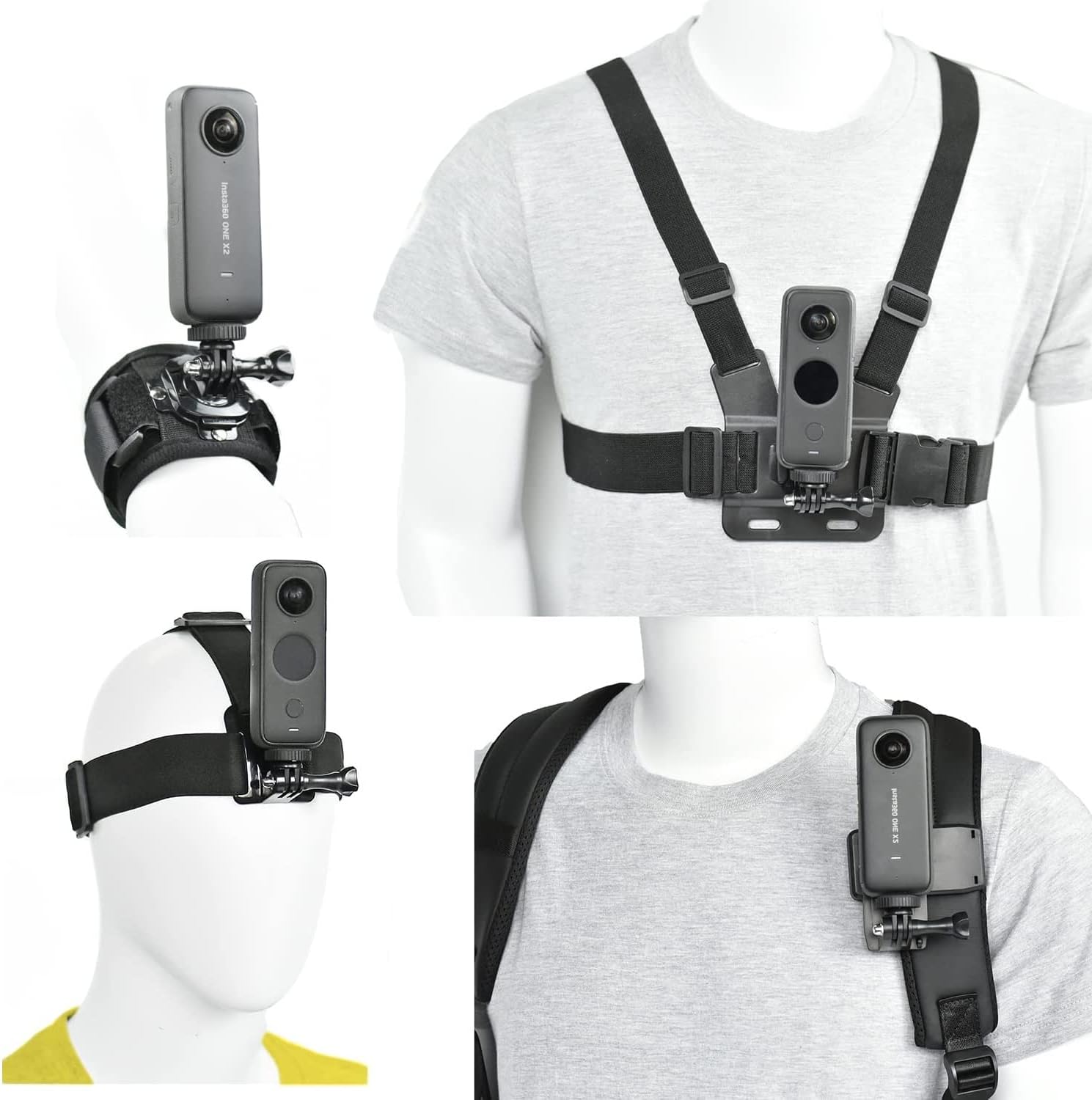 eWINNER Camera Accessory Kit Chest Mount Wrist Strap Backpack Clip ...