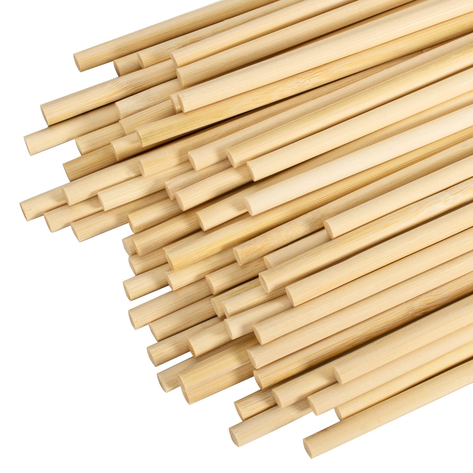 Buy 60 PCS Wooden Dowel Craft Sticks, 1/4 x 12 Inch Dowel Rod for ...