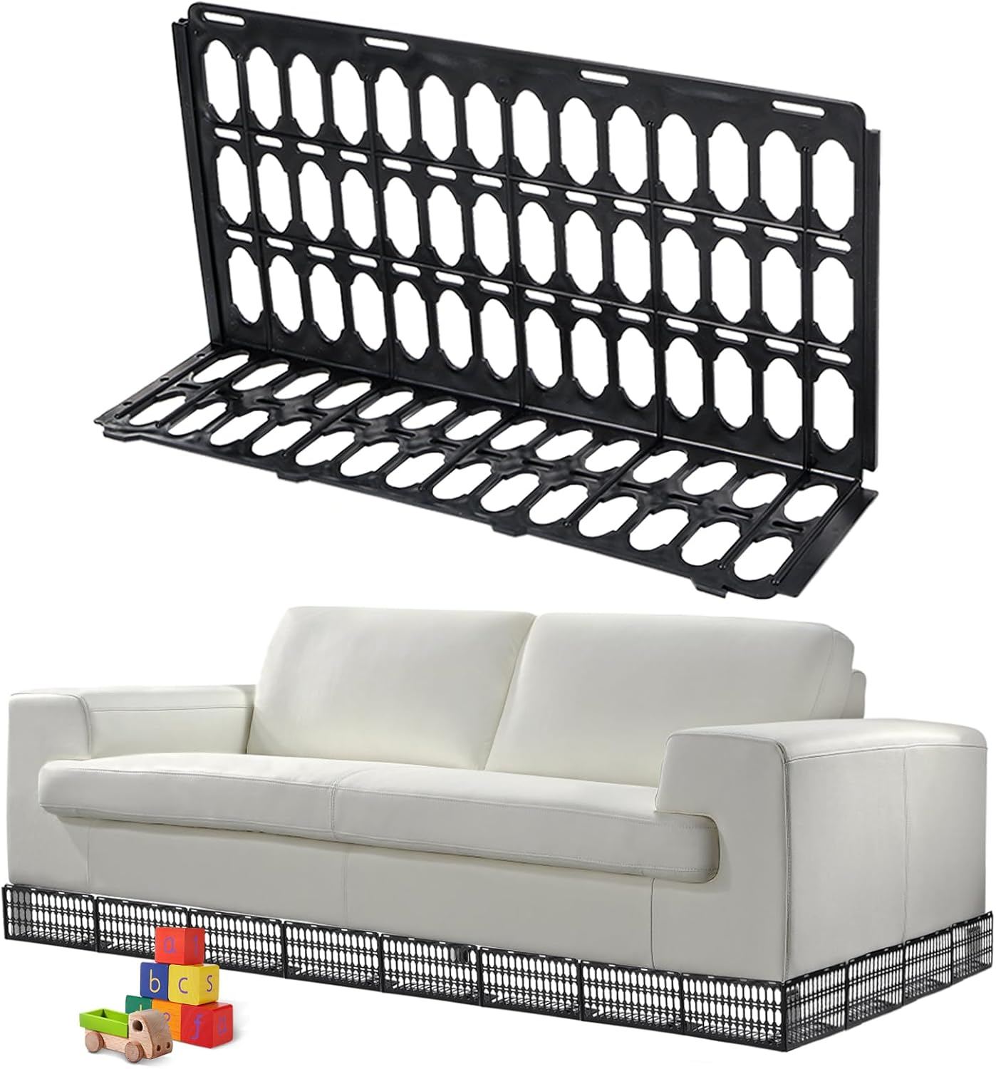 Amazon.com: Okllen 12 Pack Under Couch Blockers for Pets, Black Plastic ...
