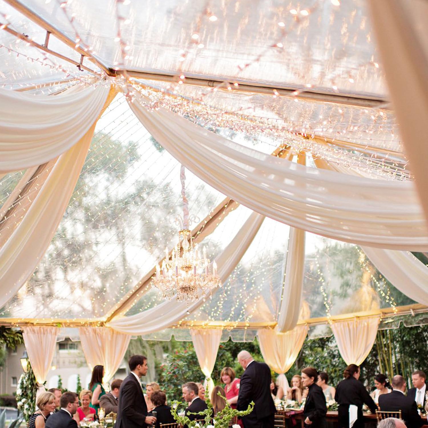 Snapklik.com : Champagne Ceiling Drapes 2 Panels 5x20FT Ceiling Drapes ...