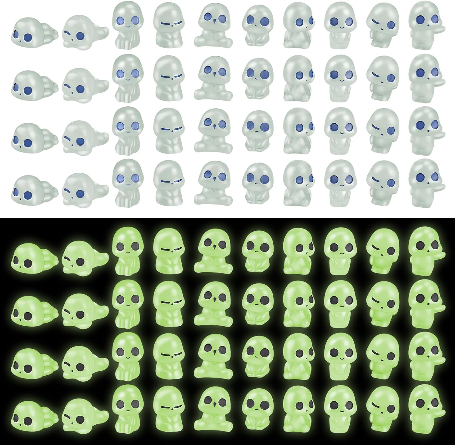 Amazon.com: HAKFOO 40Pcs Luminous Mini Tree Elves Glow in The Dark Tiny ...