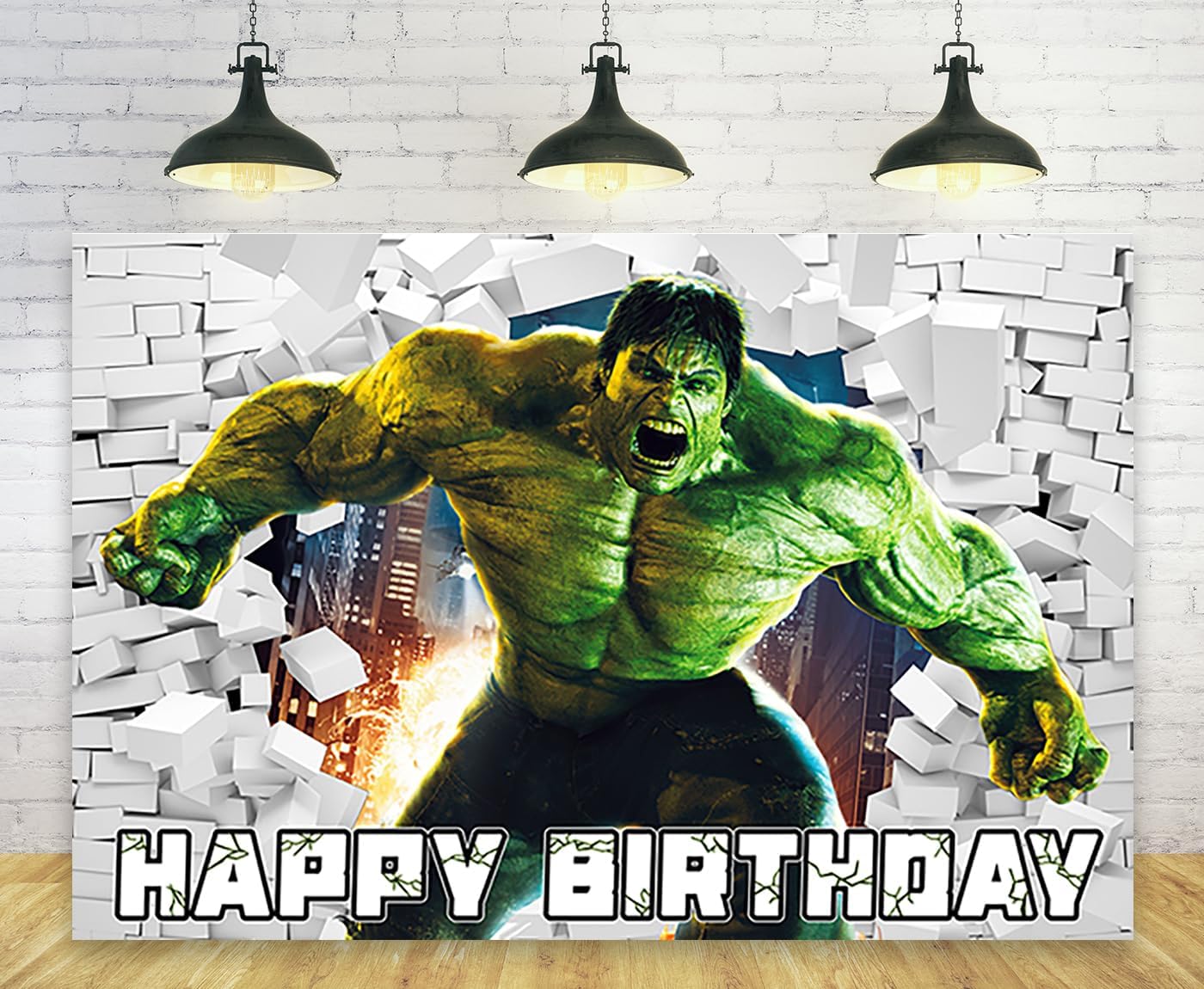 Amazon.com : Basifoto White Brick Backdrop for Birthday Party ...